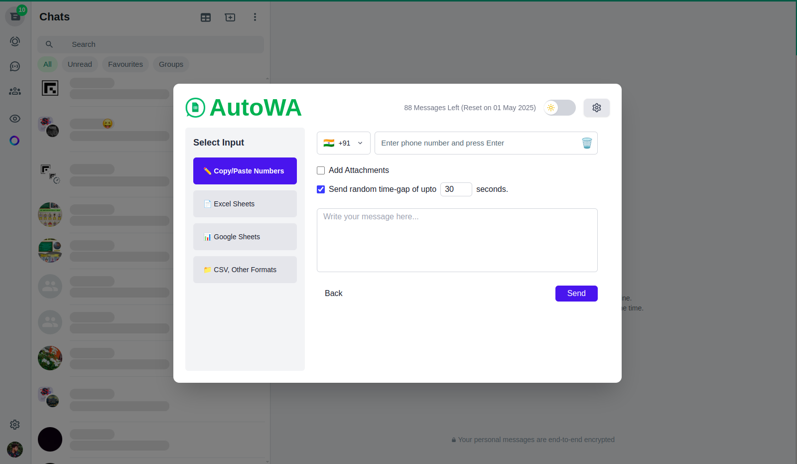 Effortless WhatsApp Bulk Messaging for Businesses | AutoWA